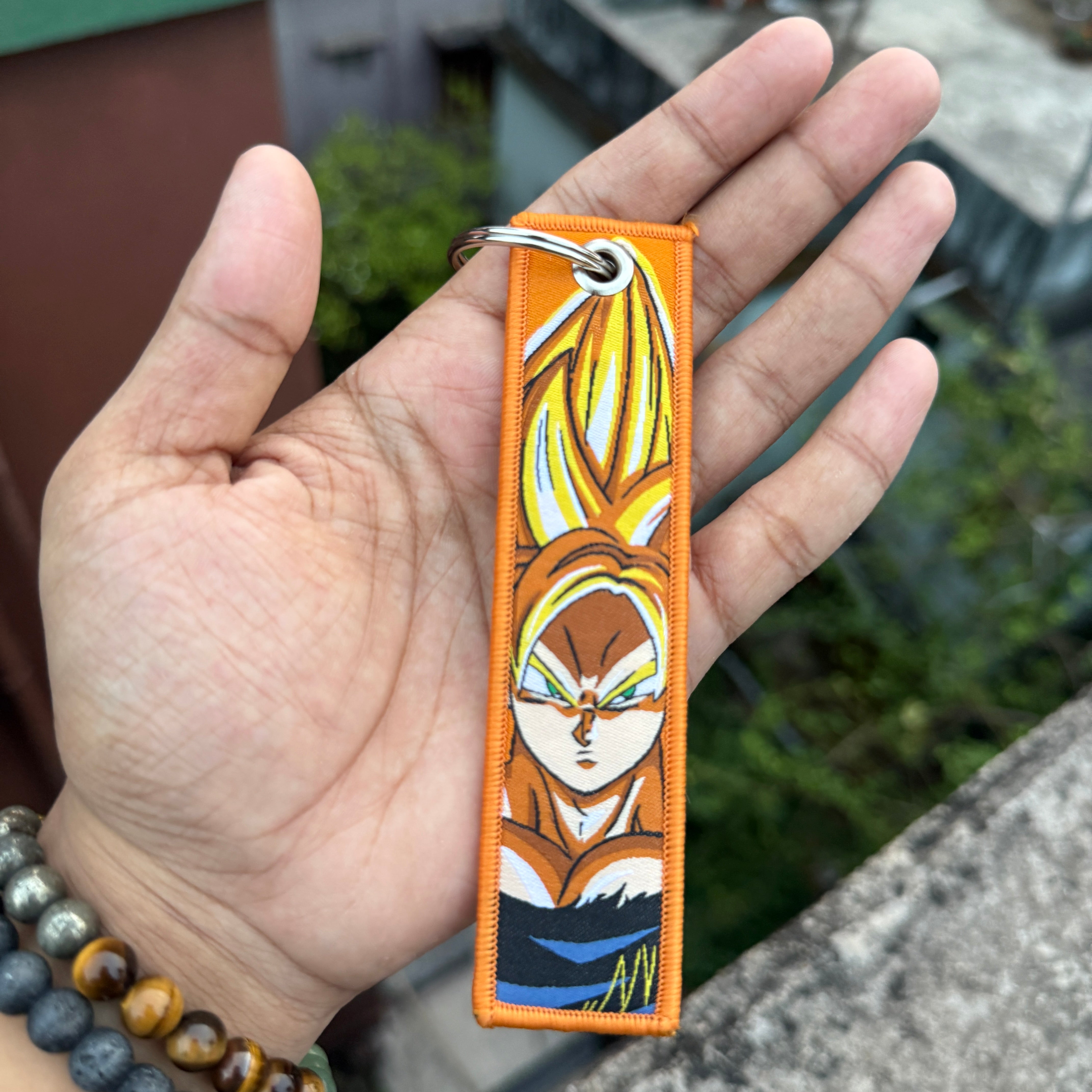 Dragon Ball Z Super Saiyan Goku Embroidered Fabric Keychain || Premium ...