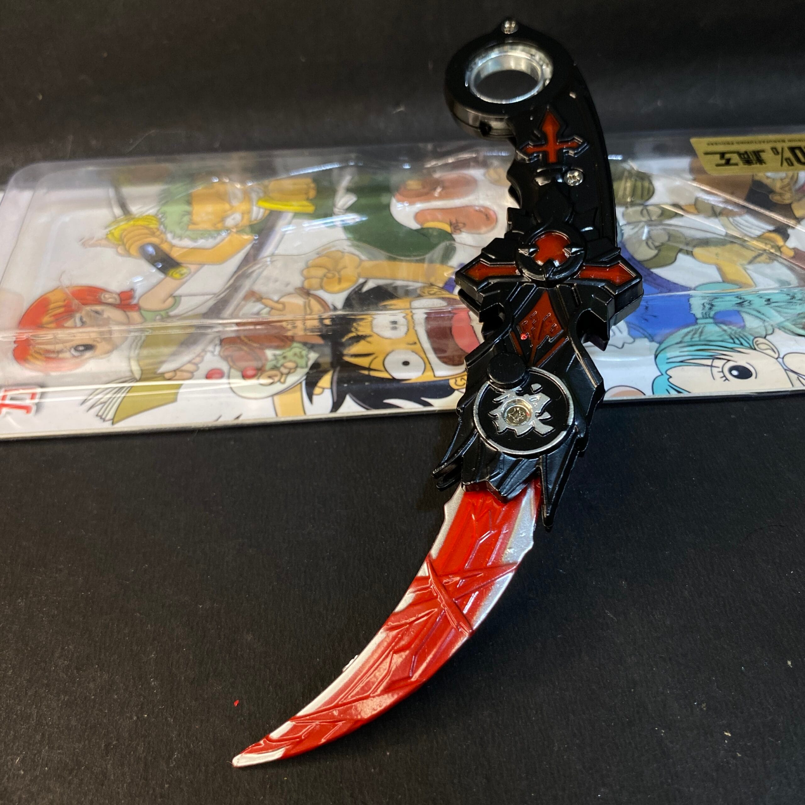 ANIME LIMITED EDITION FOLDABLE ROTATED KARAMBIT [18 CM] WEAPON MODEL 3 ...